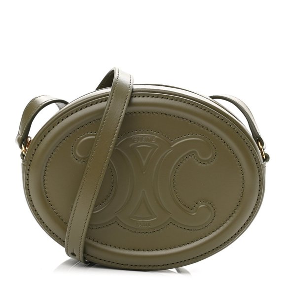 Celine Crossbody Oval Purse In Smooth Calfskin Leather | semashow.com